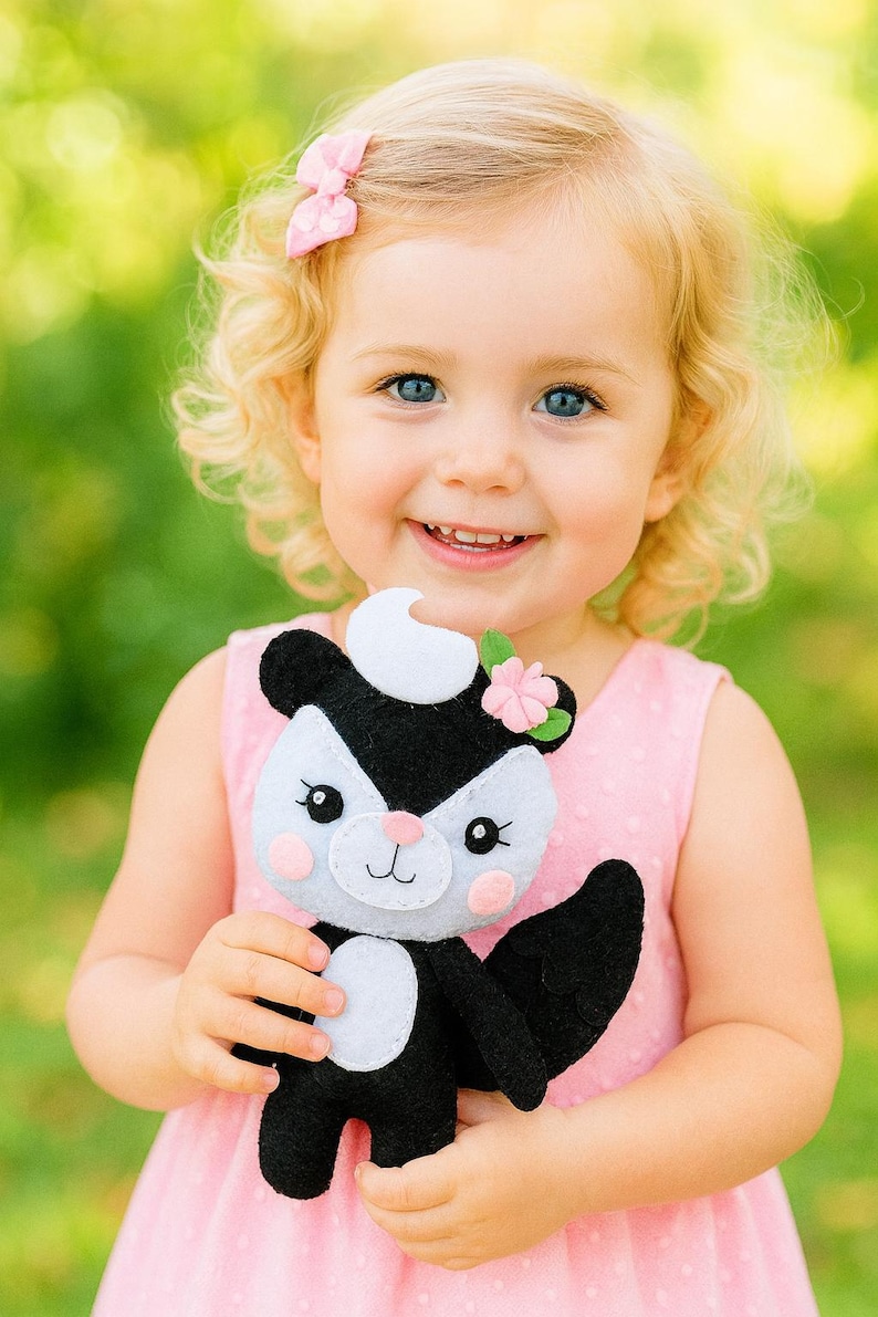 PDF Felt Skunk Doll Sewing PATTERN & Tutorial - Felt Woodland Animal ...