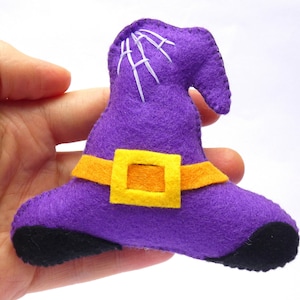 PDF Felt Halloween Witch Hat Sewing PATTERN & Tutorial - Halloween ...