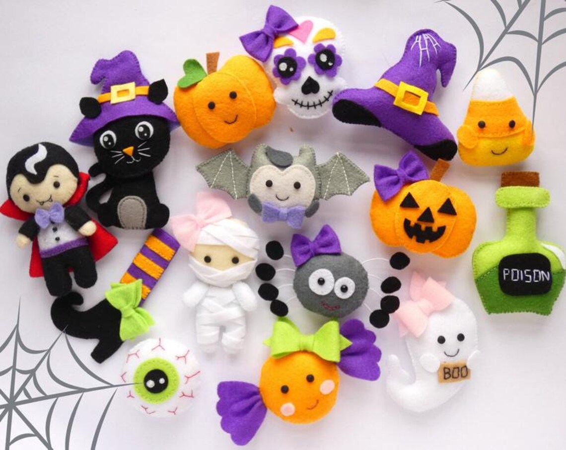 Halloween Black Cat Felt Sewing PATTERN PDF - Halloween Easy Felt ...