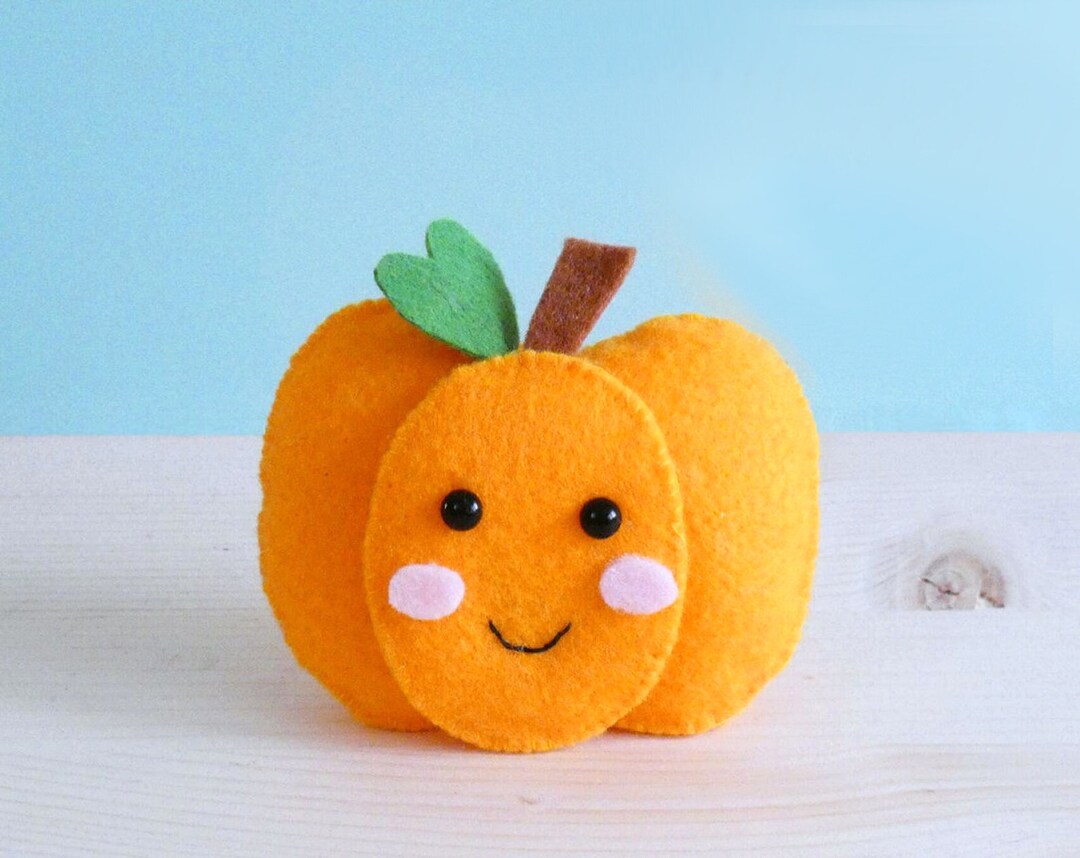Pumpkin Sewing PATTERN PDF - Easy Felt Sewing Project for Beginners ...