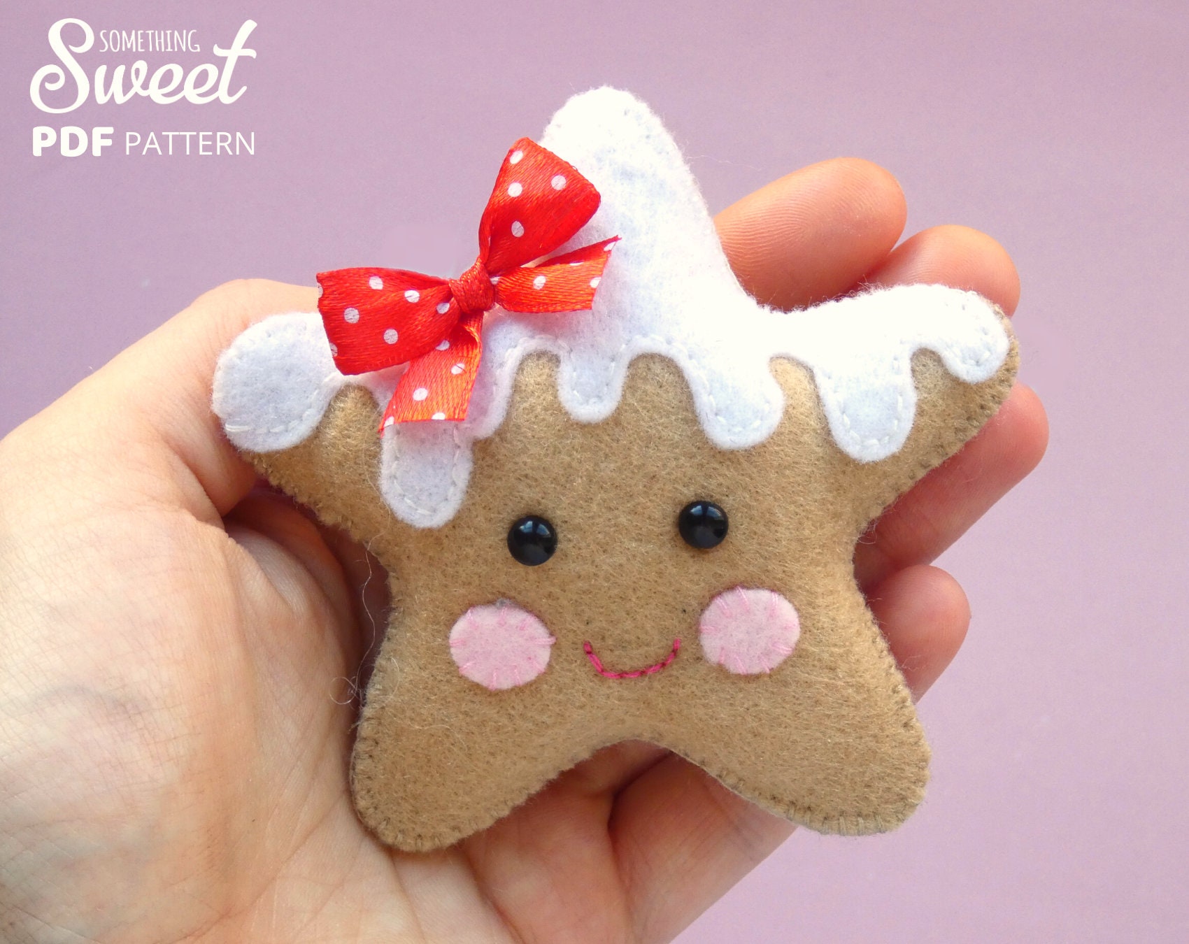 PDF Gingerbread Star Ornament Sewing PATTERN & Tutorial - Etsy