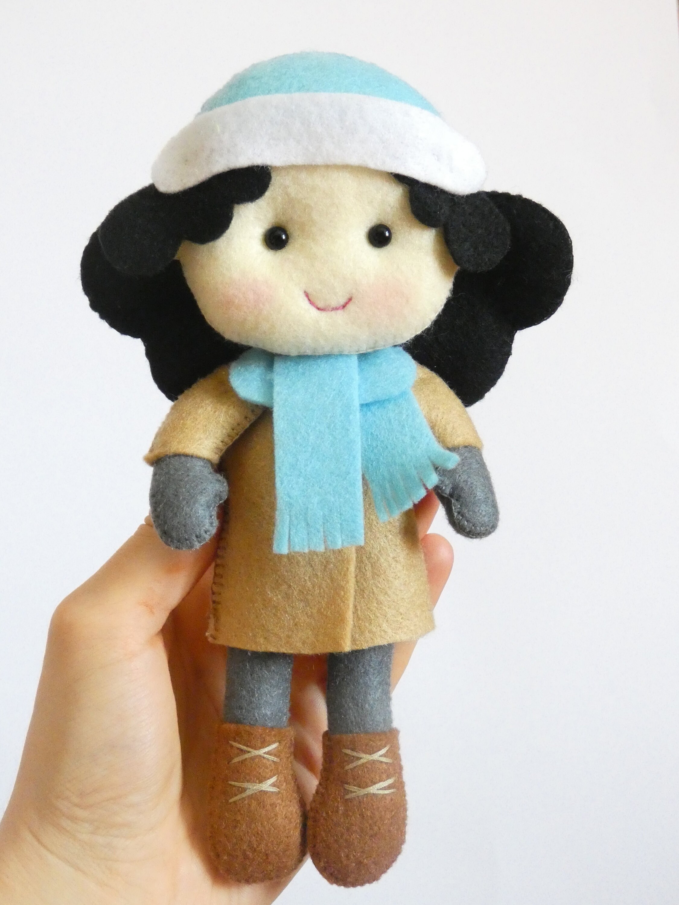 Felt Rag Doll Hand Sewing PATTERN & Tutorial - Etsy