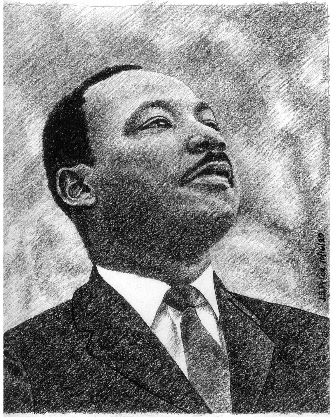 Martin Luther King, Jr 01 - Signed Original Charcoal Drawing of ...
