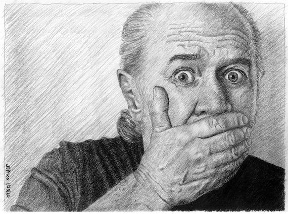 George Carlin 01 Limited Signed Print of Original Charcoal - Etsy