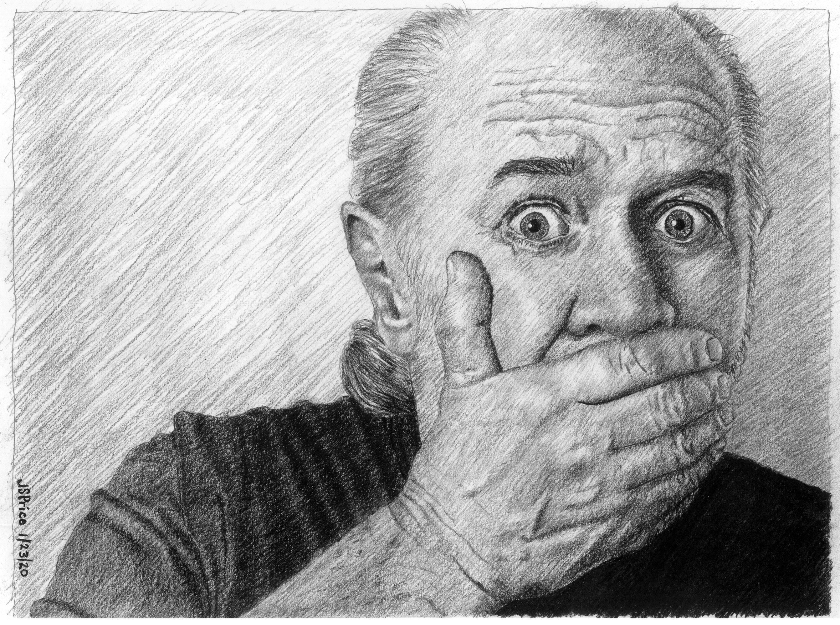 George Carlin 01 - Limited, Signed Print of Original Charcoal Drawing ...