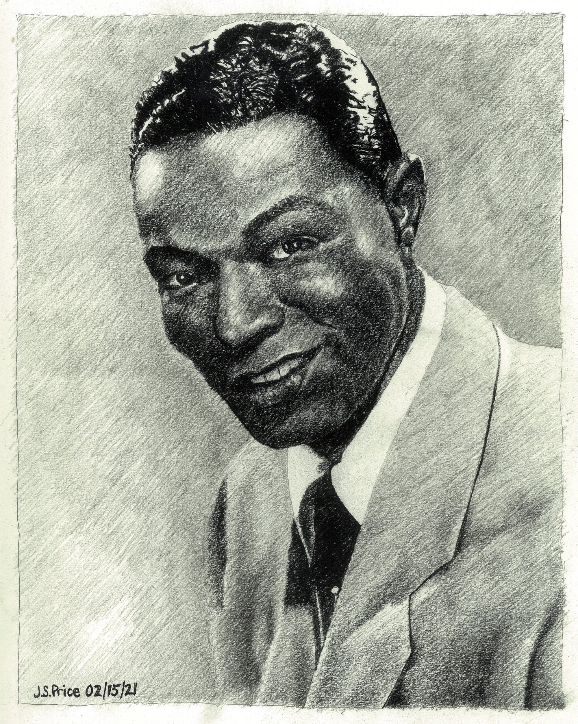 Nat King Cole 01 Limited Signed Print of Original Charcoal | Etsy