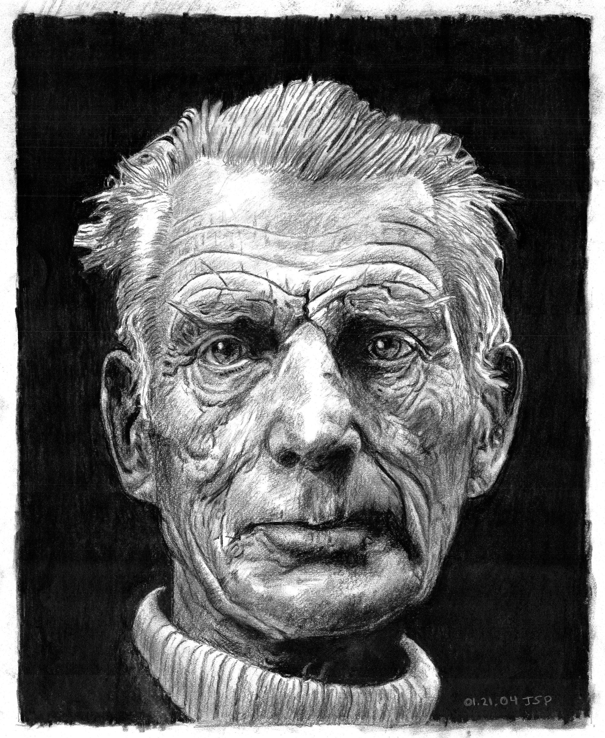 Samuel Beckett 01 Limited Signed Print of Original Charcoal - Etsy