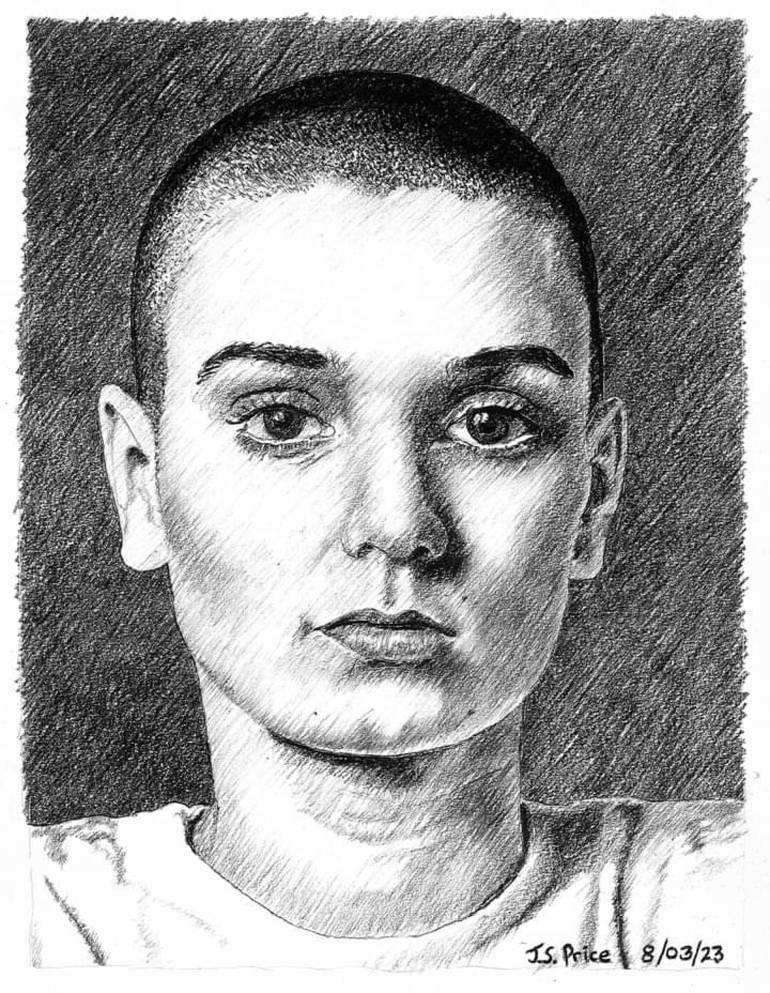 Sineád O'connor 01 - Original Charcoal Drawing - Etsy