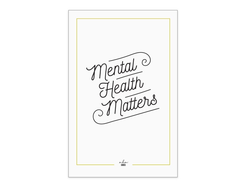 Mental Health Matters | Poster Digital Printable - Etsy