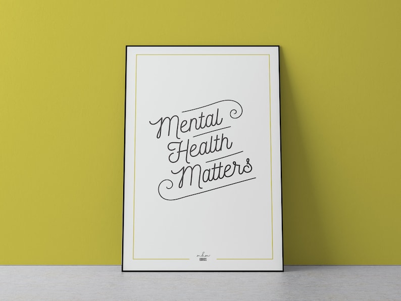Mental Health Matters | Poster Digital Printable - Etsy