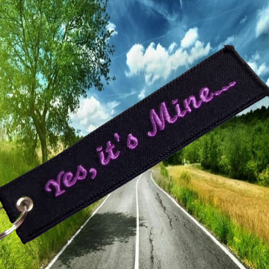 Yes It's Mine... Purple Tag Keyring Biker Chik Lady Rider - Etsy New ...