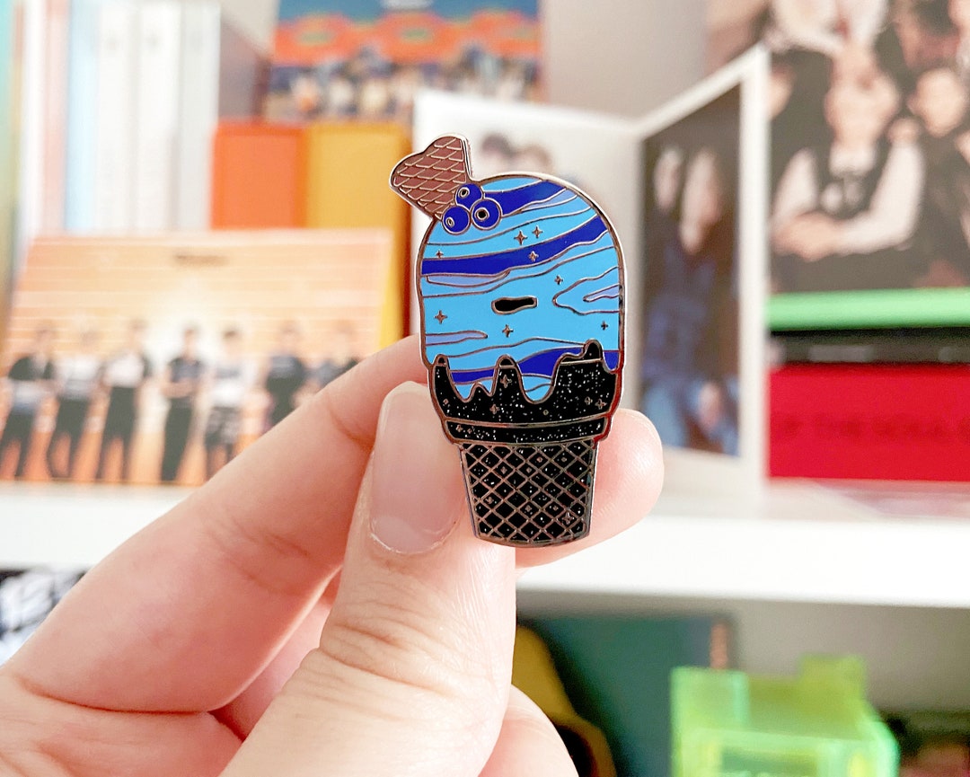 Neptune ‘blueberry Nebula’ Ice Cream Enamel Pin - Etsy