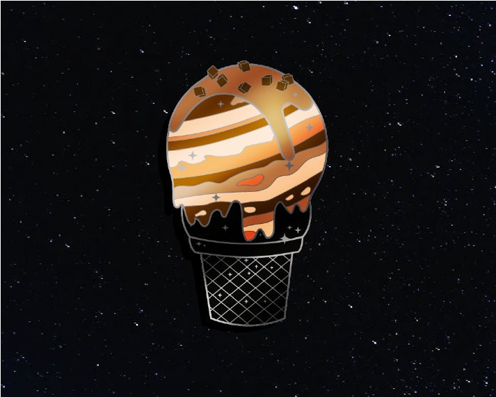 Jupiter ‘salted Caramel Big Bang’ Ice Cream Enamel Pin - Etsy