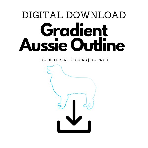 Australian Shepherd Outline - Etsy UK