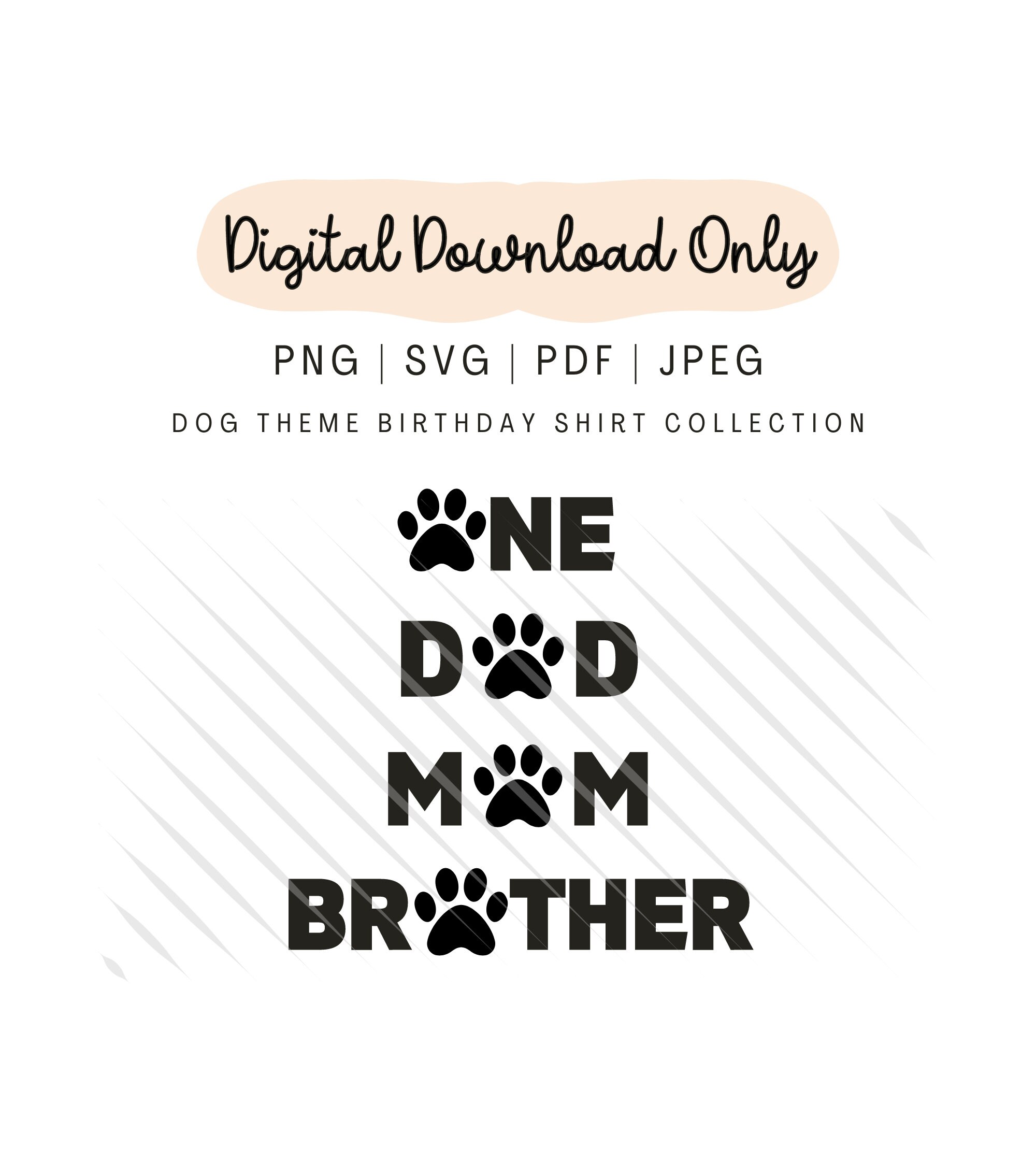 Digital Download SVG PNG PDF Jpeg Dog Birthday Kid - Etsy