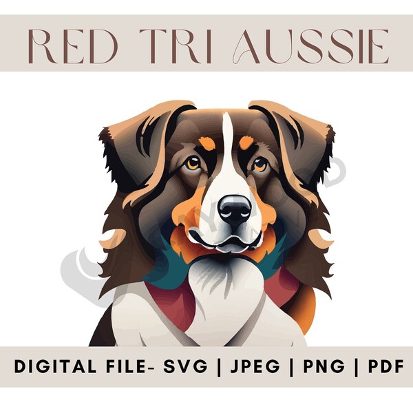 Red Tri Australian Shepherd - Etsy