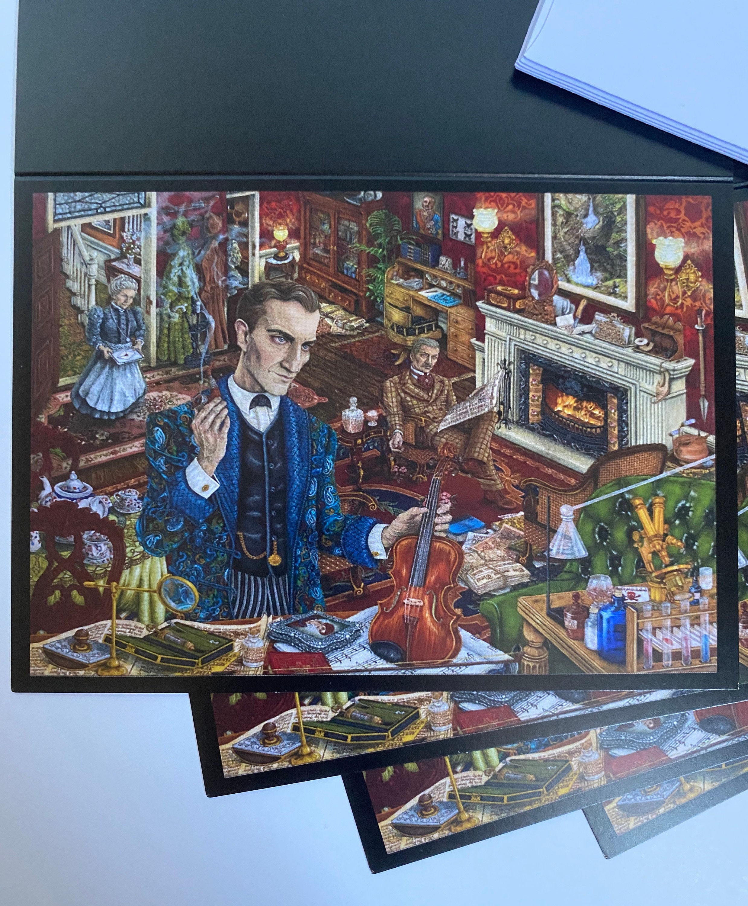 5 Pack Greeting Cards Sherlock Holmes Painting - Etsy