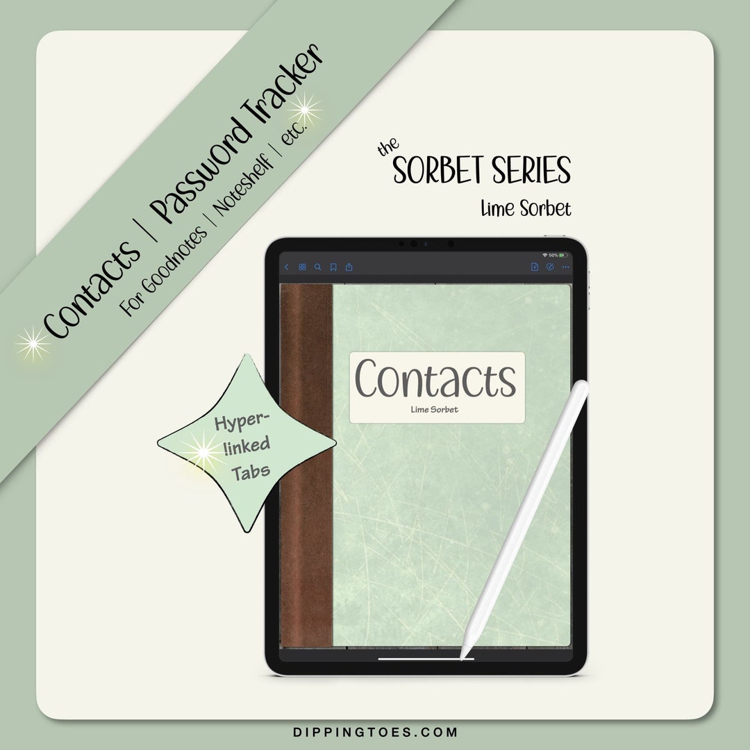 Digital Tracker | Contacts Tracker, Passwords Tracker, iPad Planner ...