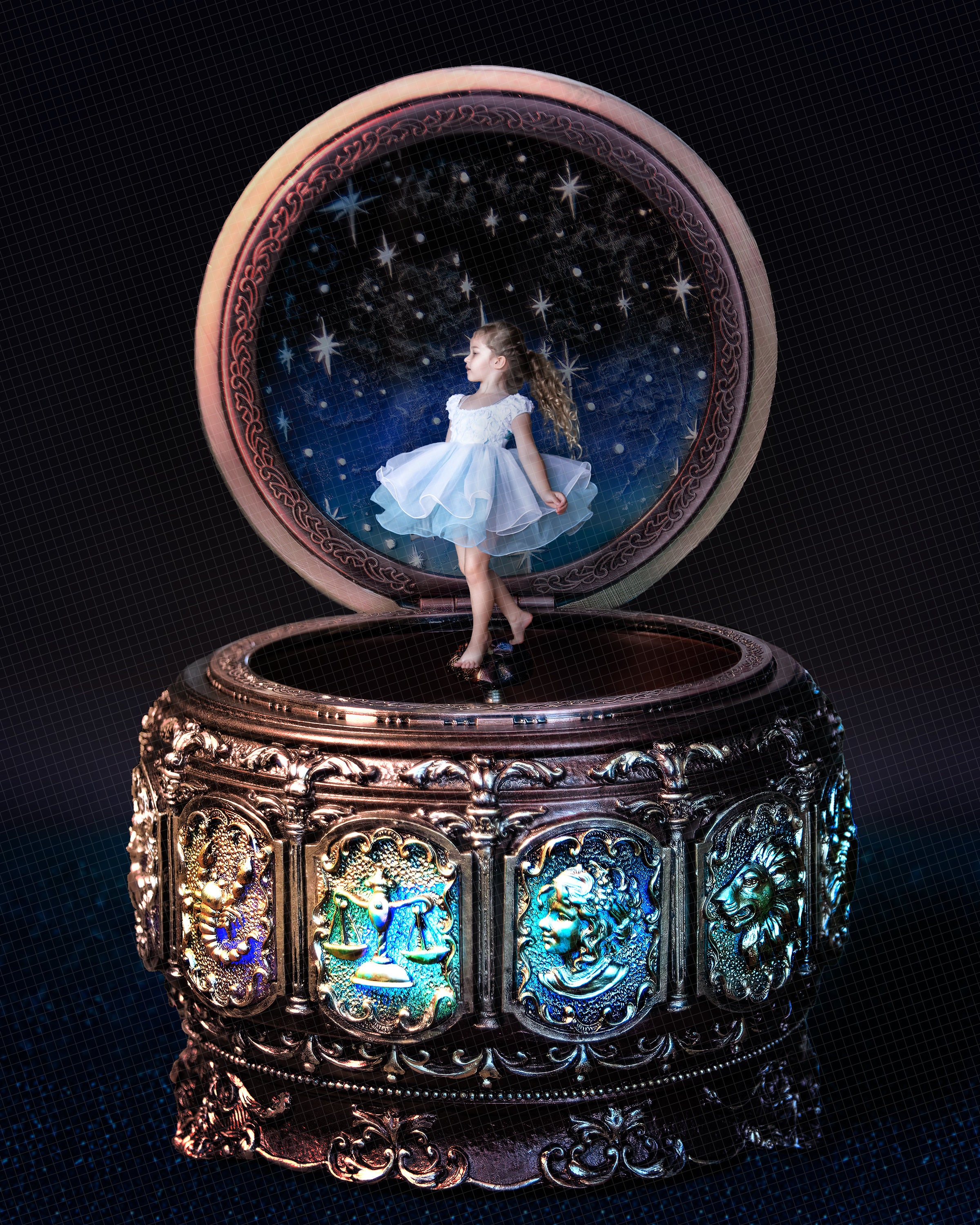 Antique Ballerina Music Box