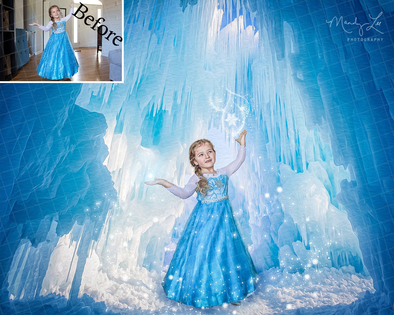 Frozen Digital Backdrop Digital Frozen Ice Castle Elsa - Etsy Canada