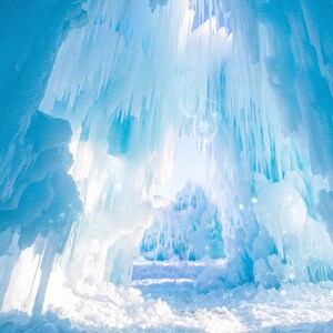 Frozen Digital Backdrop Digital Frozen Ice Castle Elsa Digital Ice Cave ...