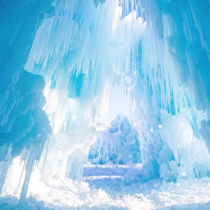 Frozen Digital Backdrop Digital Frozen Ice Castle Elsa Digital Ice Cave ...