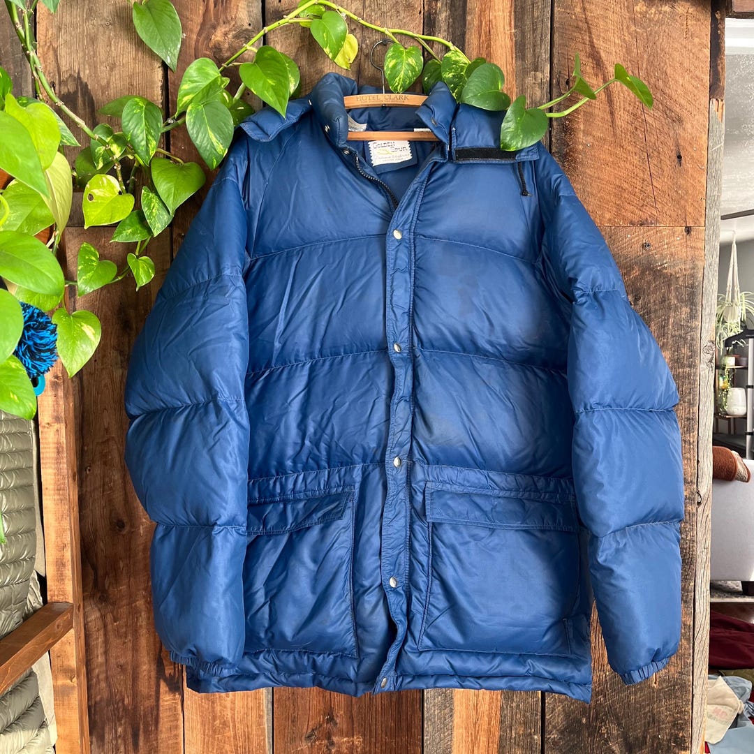 Vintage Goose Down Puffer Jacket: 70s/80s Golden Spur, Denver (size L ...