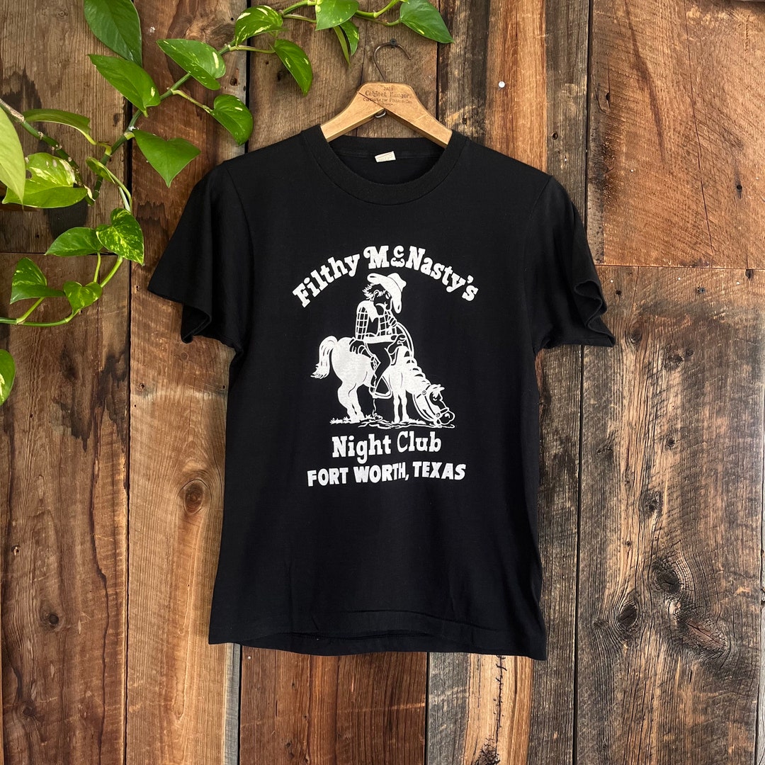 Vintage 80s Filthy Mcnastys Western Bar Nigjt Club Dallas Fort Worth T ...