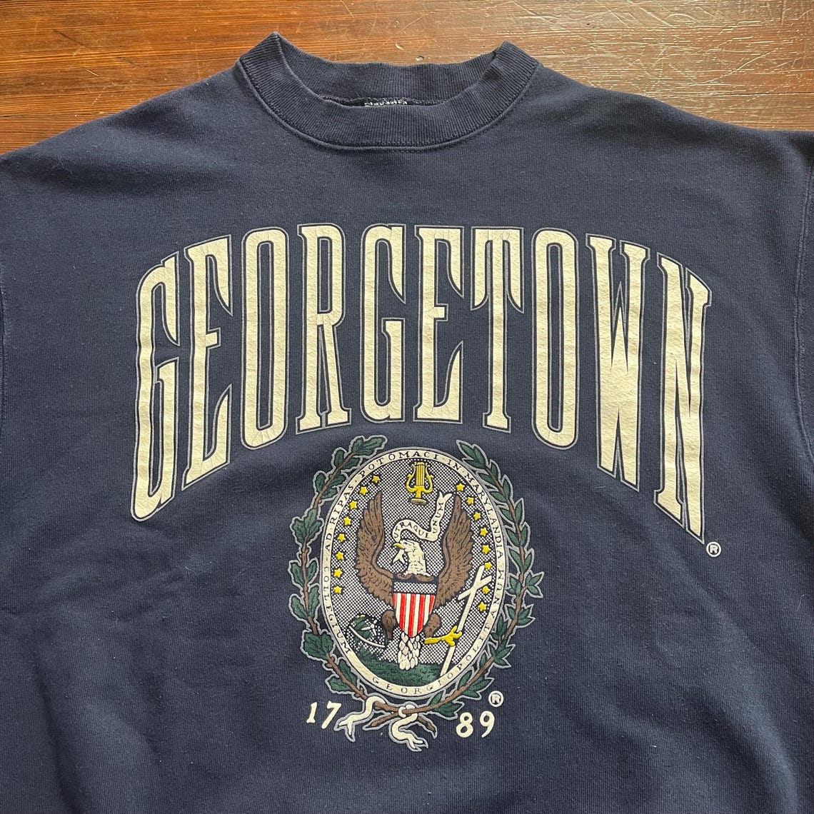 Vintage 90s Georgetown University Sweatshirt Washington DC Size L - Etsy