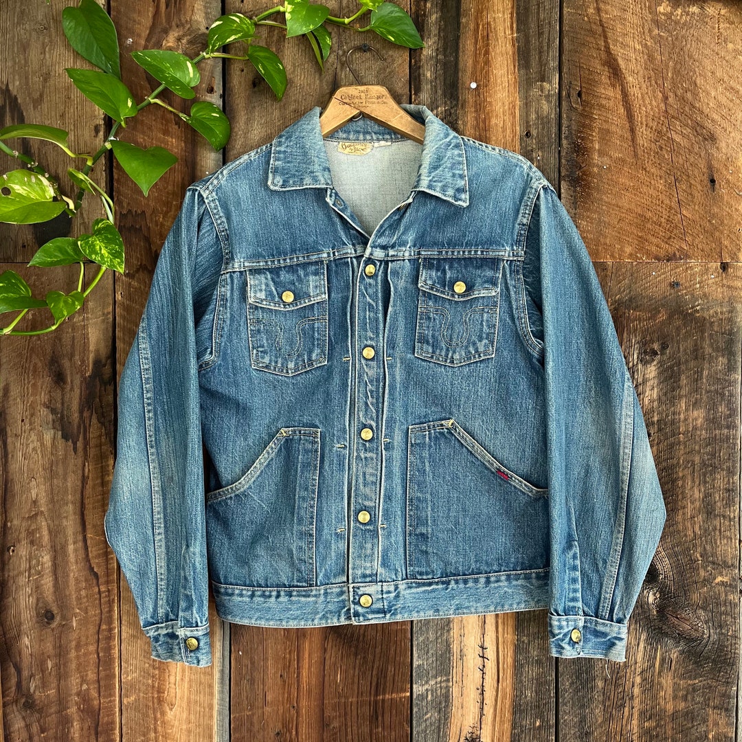 Vintage 50s 60s Big Smith Buckaroo Pleated Denim Jacket Size M to L - Etsy