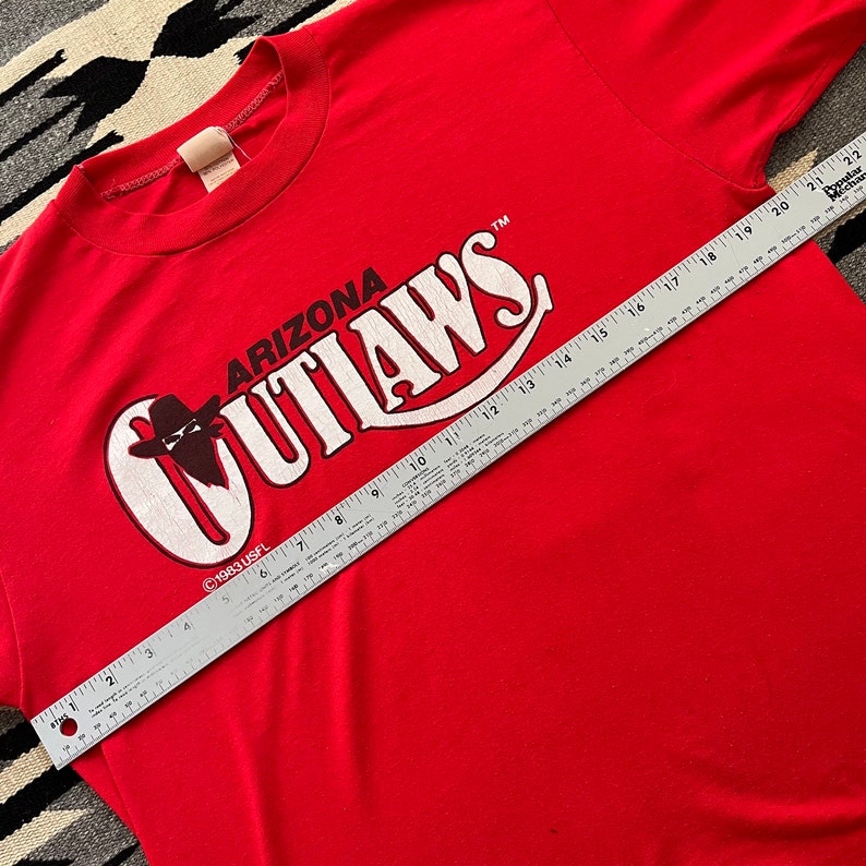 Vintage 80s Arizona Outlaws USFL Football Team Logo 7 Brown Lable ...
