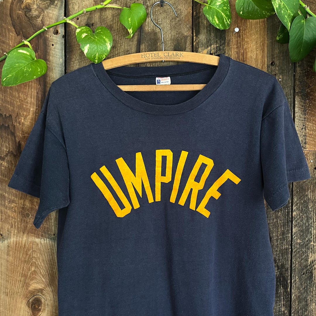 Vintage 50s Champion Running Man Umpire Shirt: Flocked Print, Size M - Etsy