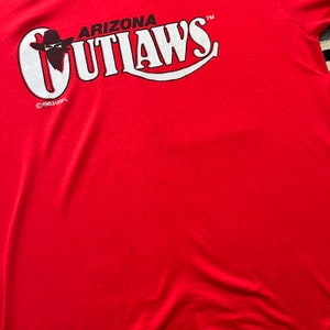 Vintage 80s Arizona Outlaws USFL Football Team Logo 7 Brown Lable T ...