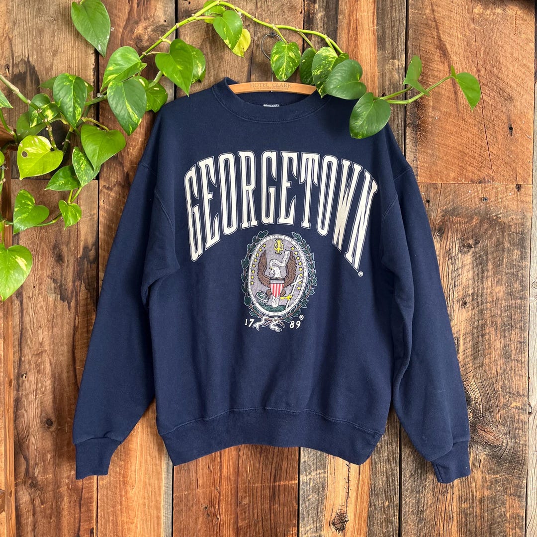 Vintage 90s Georgetown University Sweatshirt Washington DC Size L - Etsy
