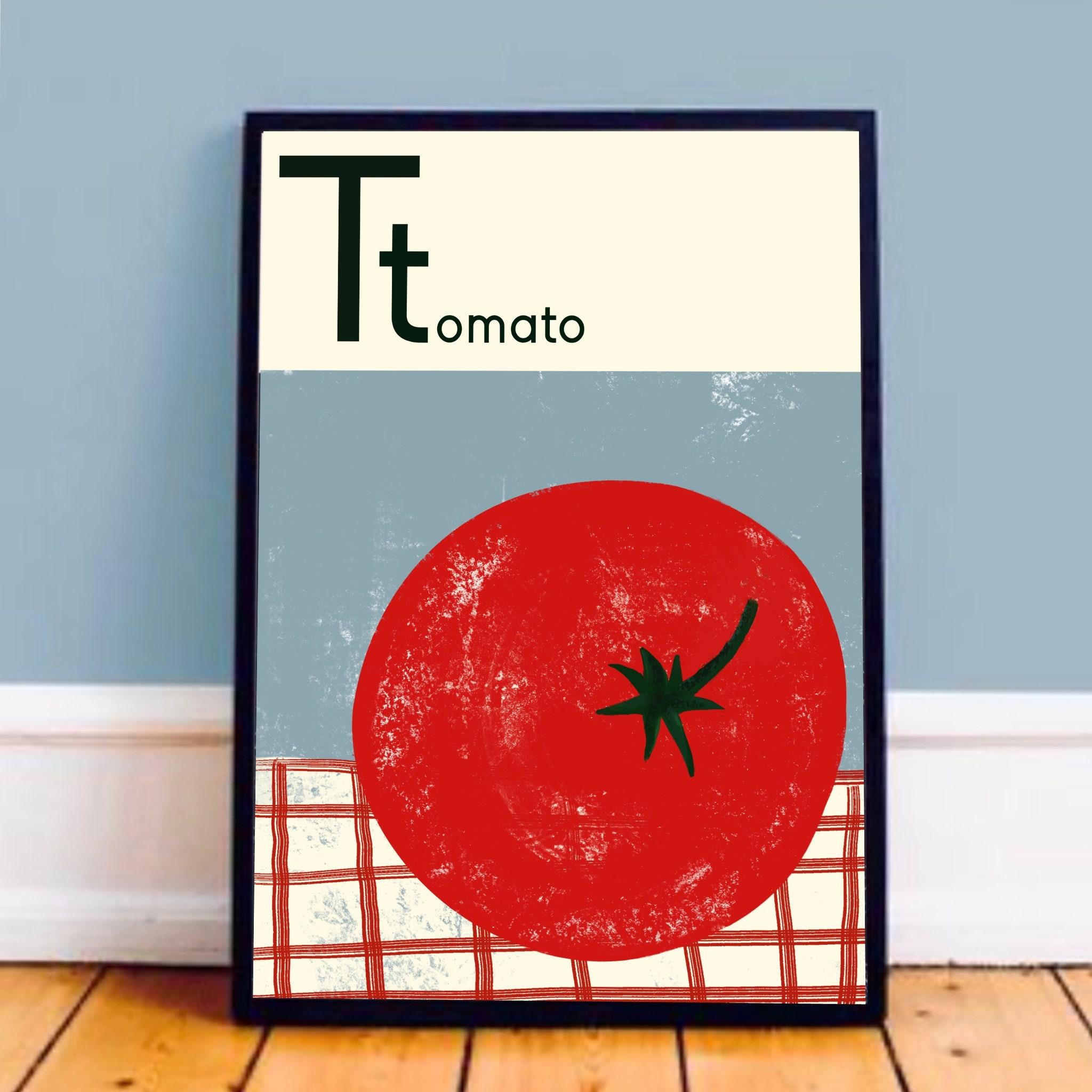 T is for Tomato A3 and A4 Print, Fun Alphabet Fine Wall Art, Home Decor ...