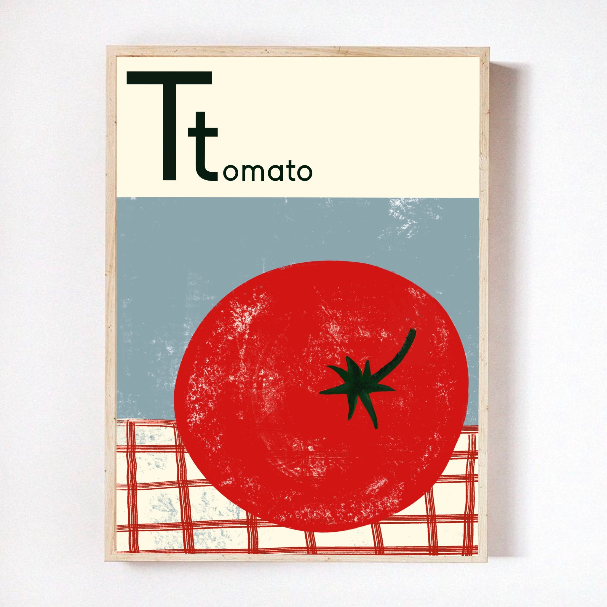 T is for Tomato A3 and A4 Print, Fun Alphabet Fine Wall Art, Home Decor ...