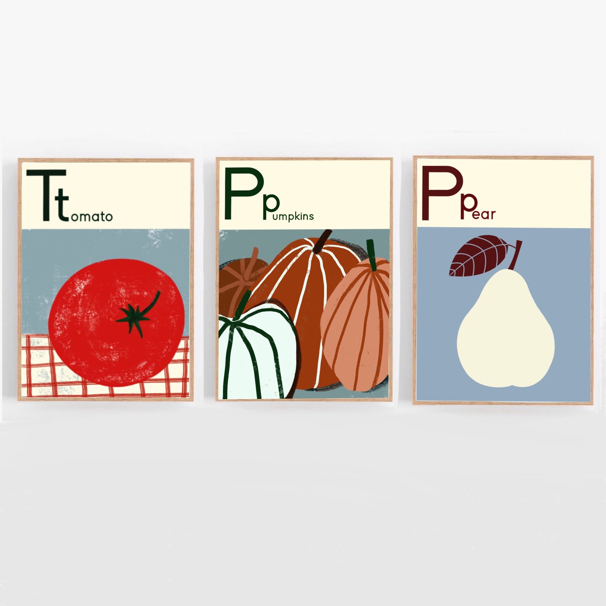 T is for Tomato A3 and A4 Print, Fun Alphabet Fine Wall Art, Home Decor ...