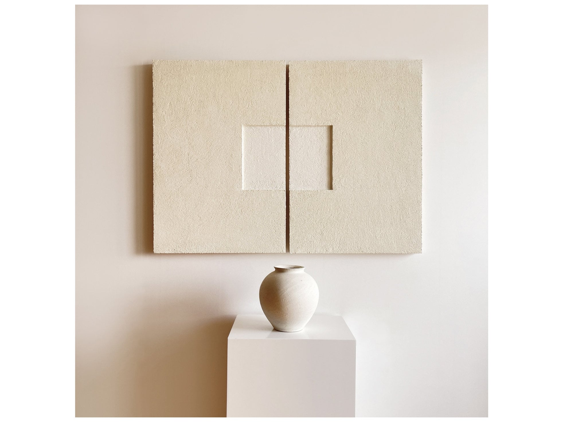 Artwork Minimal Abstract Sculptured Wall Art Textured Painting on Wood ...