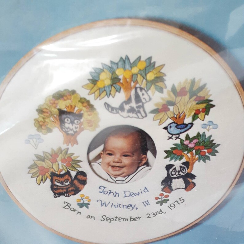 Columbia Minerva Crewel Animal Birth Sampler 7536 Picture Kit VTG 1975 ...