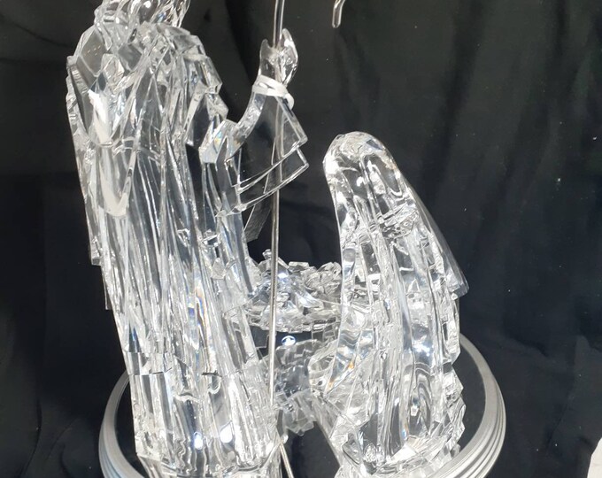 Tahari Led Acrylic Light up Holy Family Jesus Mary Joseph Nativity ...