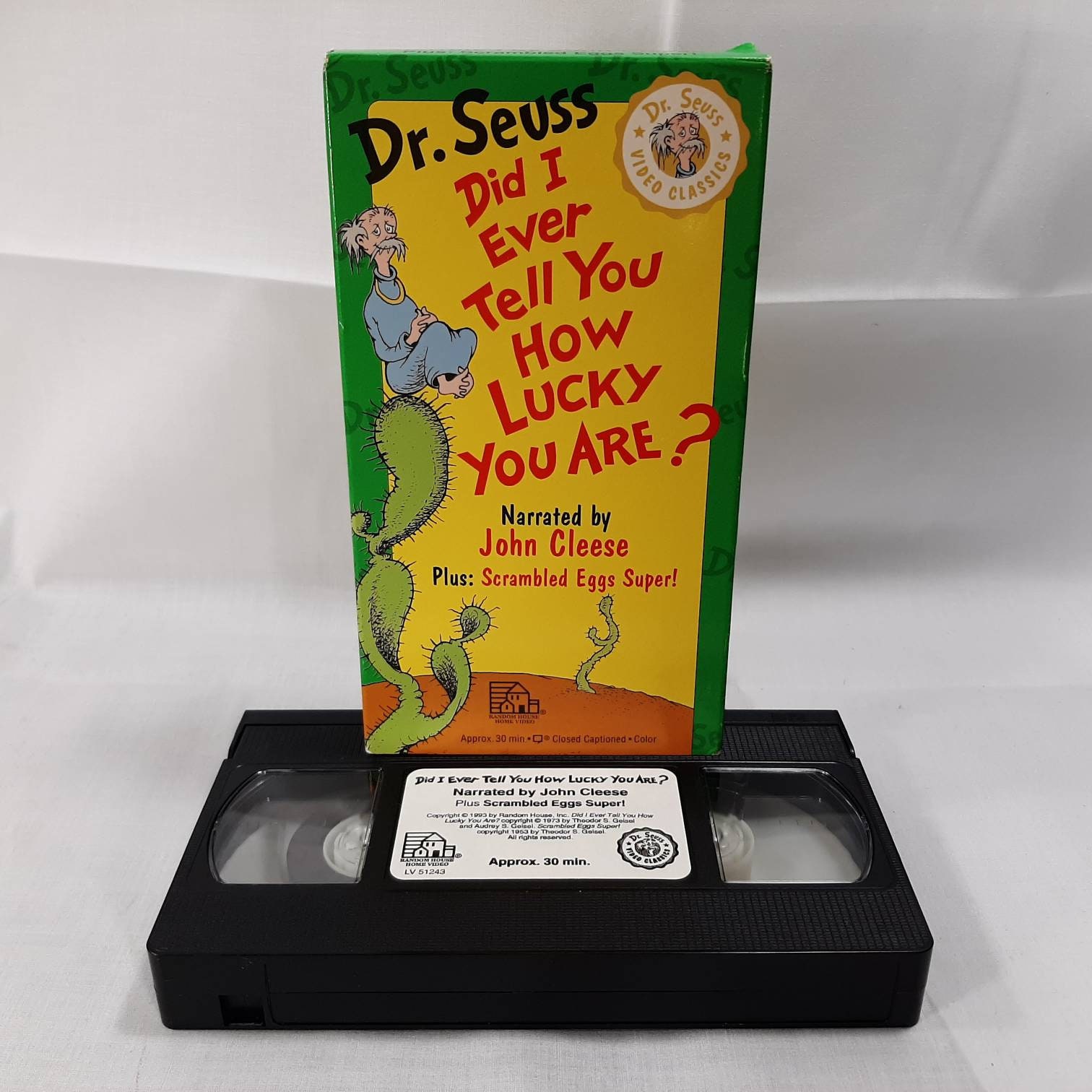 Dr. Seuss Did I Ever Tell You How Lucky You Are VHS John Cleese 30 ...