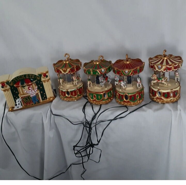 Vintage Carousel 1992 Merry Go Round 25 Xmas Songs Musical Animated ...
