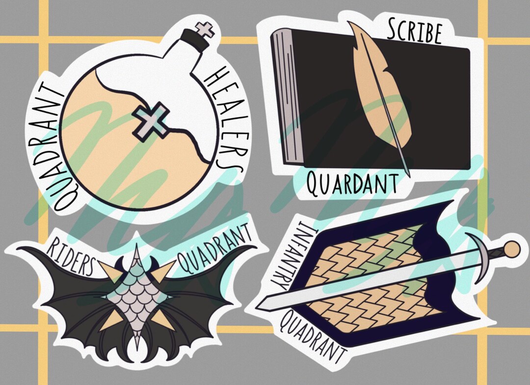 Fourth Wing Quadrants Stickers - Etsy