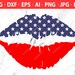 American Flag Svg, Flag Lips Svg, American Flag Lips Svg, Lips Svg ...