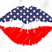 American Flag Svg, Flag Lips Svg, American Flag Lips Svg, Lips Svg ...