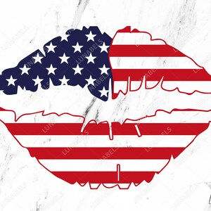 American Flag Lips Svg, Flag Lips Svg, Lips Svg, Girl Lips Svg, 4th of ...