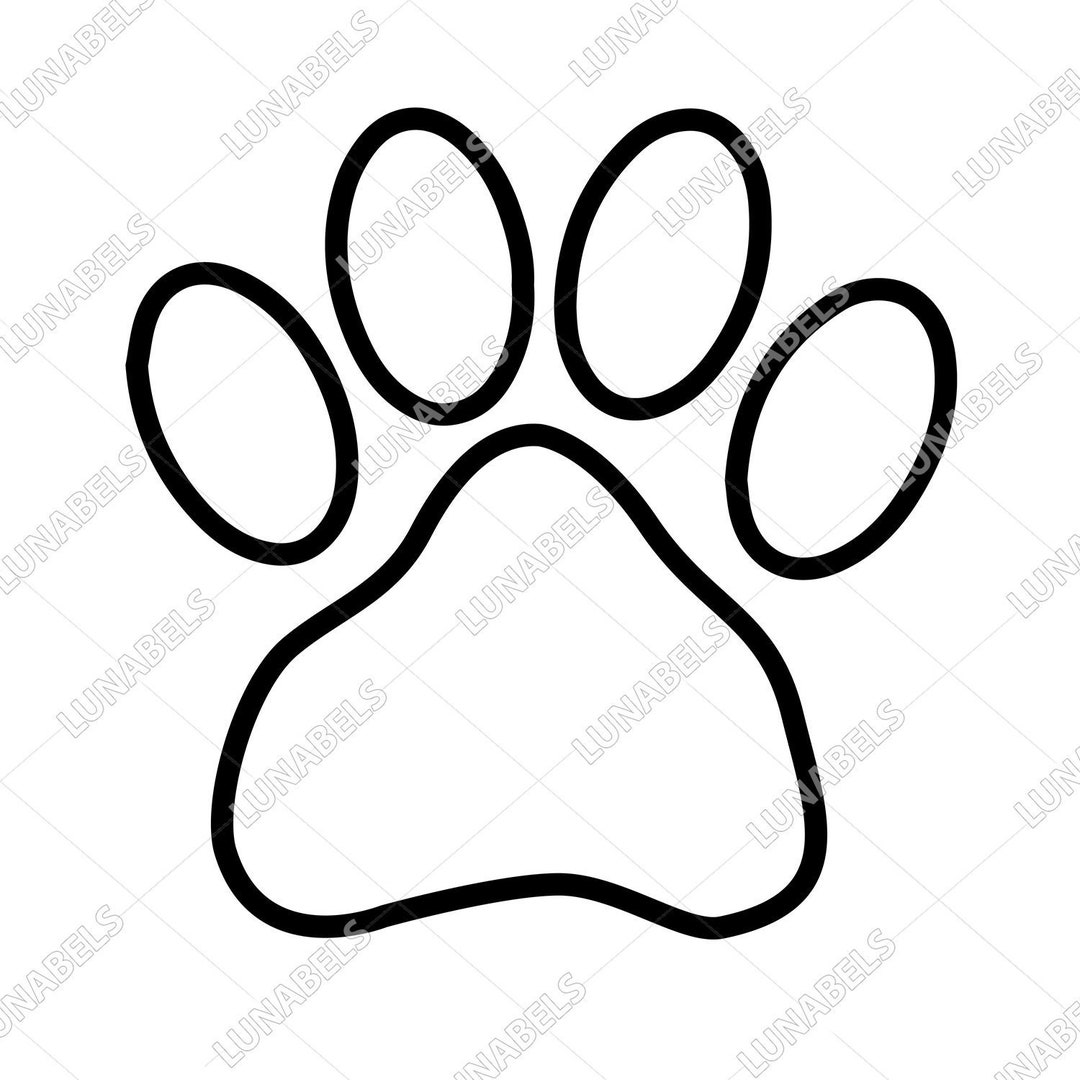 Paw Clipart, Paw Outline, Paw Print Svg, Paw Clipart, Dog Paw, Dog Paw ...