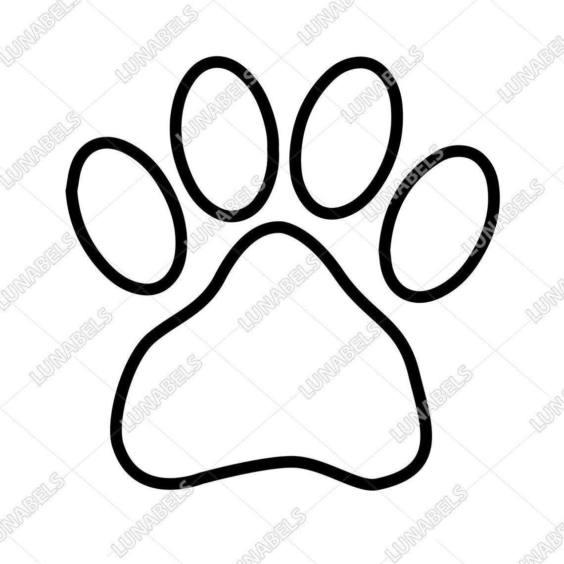 Paw Clipart, Paw Outline, Paw Print Svg, Paw Clipart, Dog Paw, Dog Paw ...