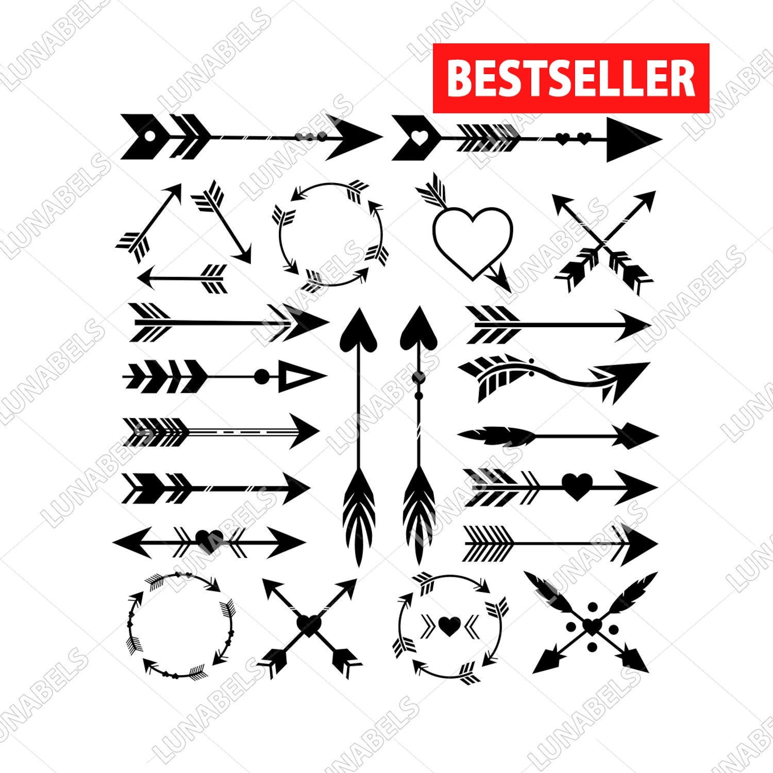Arrow SVG Arrows 22 Arrow Svg Arrow Clipart Arrow Bundle - Etsy