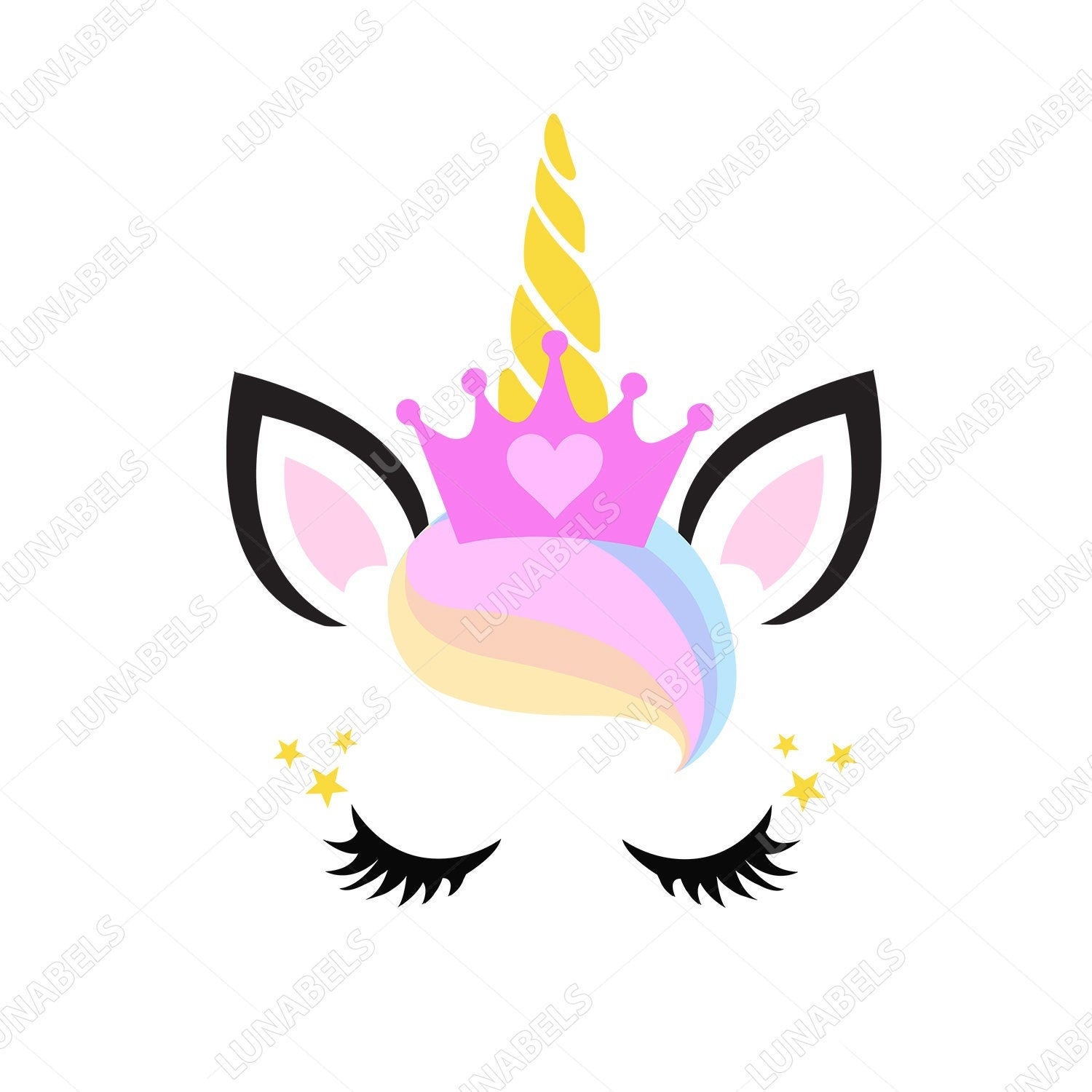 Unicornio SVG Unicornio Unicornio Clip Art Cabeza de - Etsy España
